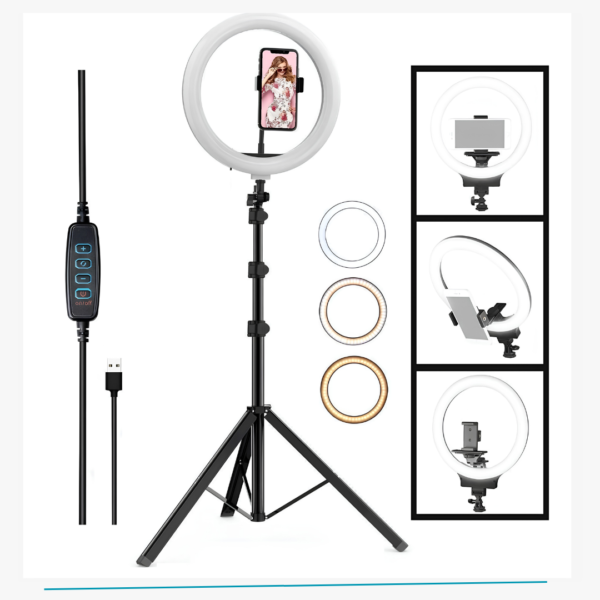 26CM LED Ring Light with Tripod | Zuhaix 26CM LED Ring Light with 7ft ...